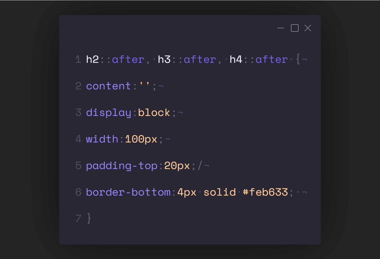 How to Set Relative Border-Bottom Style in CSS.